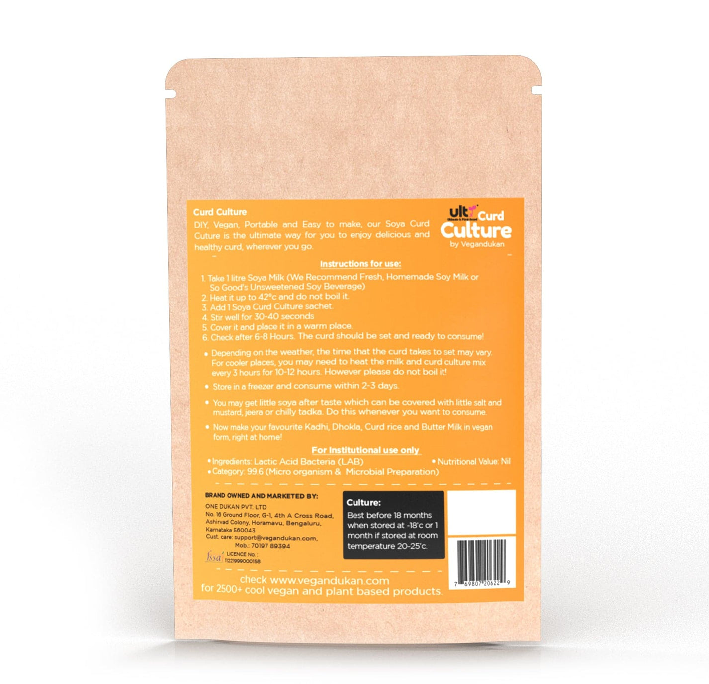 Buy Ultx Vegan Curd Culture, 10 Sachets Online | Vegan Yogurt – Vegan Dukan